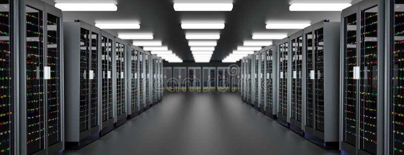 Server Room Data Center. Backup, Hosting, Mainframe, Farm and Computer ...