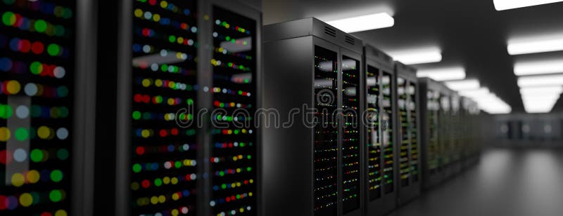 Server Room Data Center. Backup, Hosting, Mainframe, Farm and Computer ...