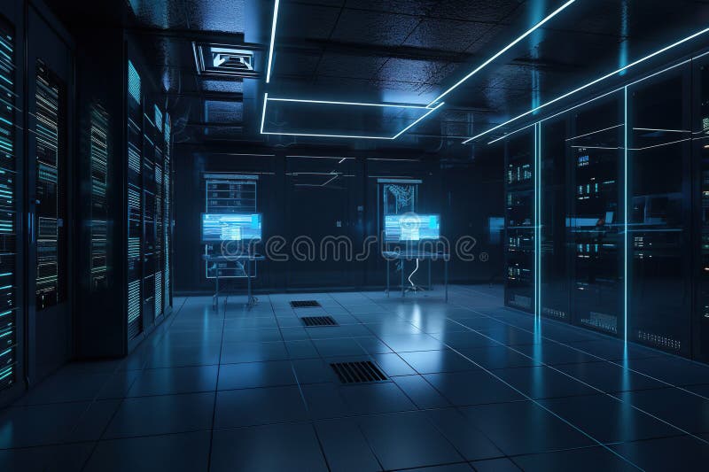 Server Room Data Center. Backup, Mining, Hosting, Mainframe and ...