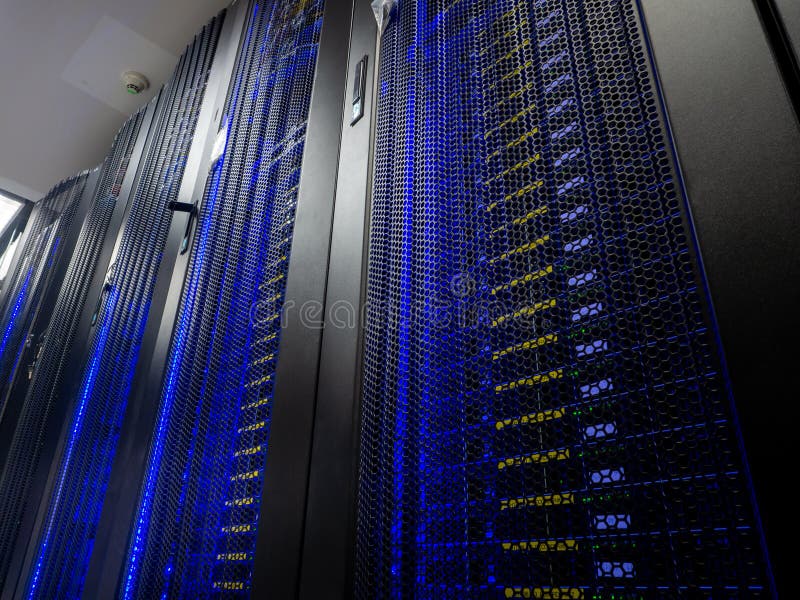 Server Room Data Center. Backup, Mining, Hosting, Mainframe Stock Photo ...