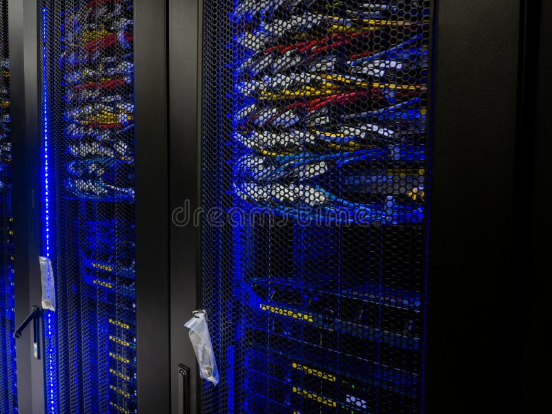 Server Room Data Center. Backup, Mining, Hosting, Mainframe Stock Image ...