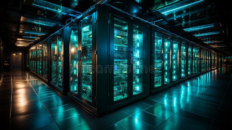 Server Room Data Center. Backup, Mining, Hosting, Mainframe, Farm and ...