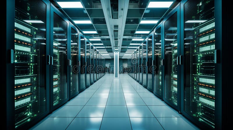 Server Room Data Center. Backup, Mining, Hosting, Mainframe, Farm and ...