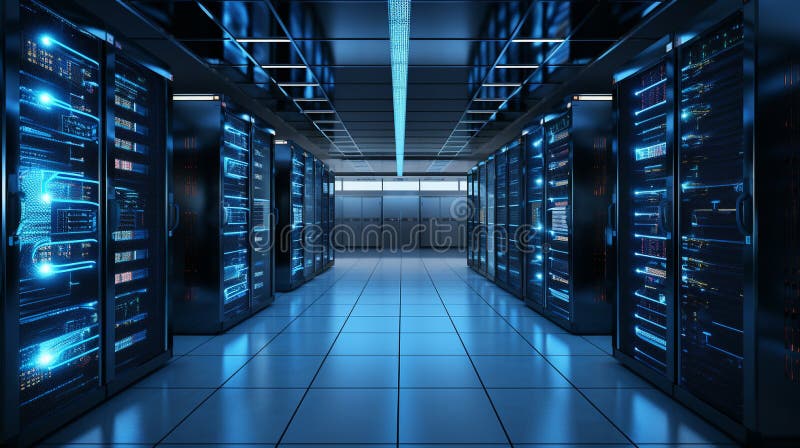 Server Room Data Center. Backup, Mining, Hosting, Mainframe, Farm and ...