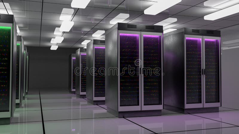 Server Room. Server Data Center. Backup, Mining, Hosting, Mainframe ...