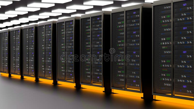 Computer rack servers stock illustration. Illustration of computer ...