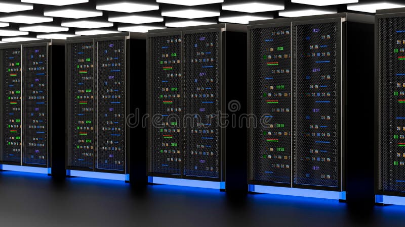 Server Room Data Center. Backup, Mining, Hosting, Mainframe, Farm and ...