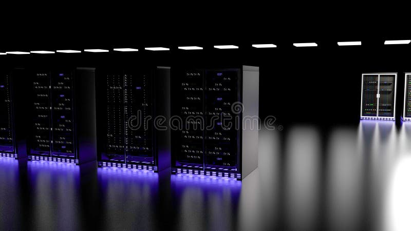 Server Room Data Center. Backup, Mining, Hosting, Mainframe, Farm and ...