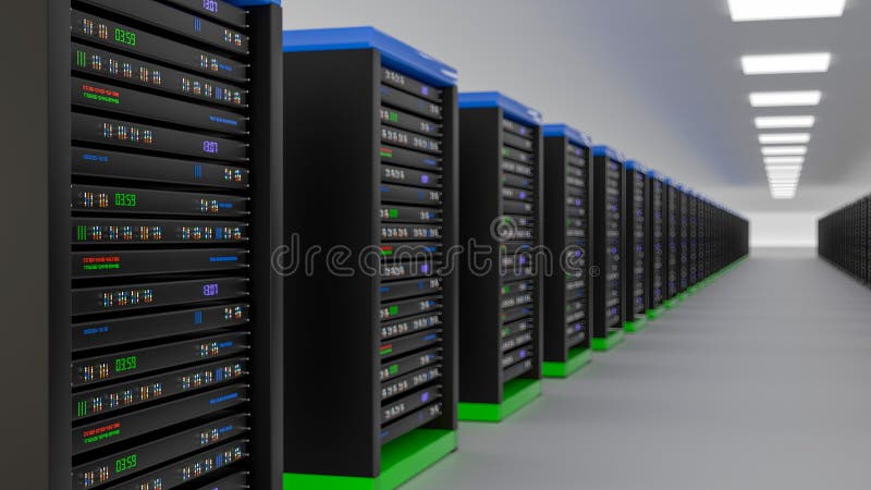 Server Room Data Center. Backup, Mining, Hosting, Mainframe, Farm and ...