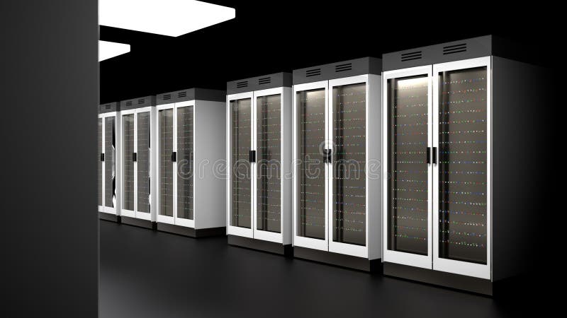 Server Room Data Center. Backup, Mining, Hosting, Mainframe, Farm and ...