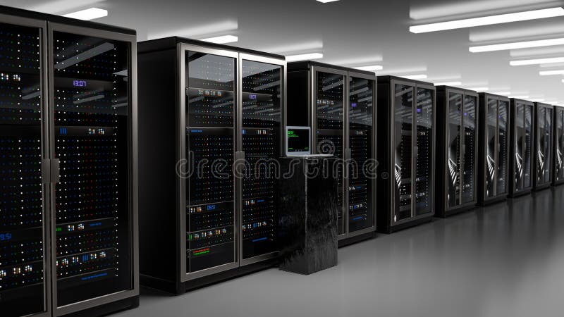Server Room Data Center. Backup, Mining, Hosting, Mainframe, Farm and ...