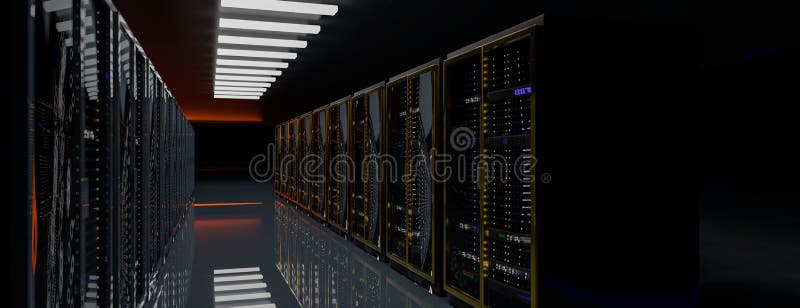 Server Room Data Center. Backup, Mining, Hosting, Mainframe, Farm and ...