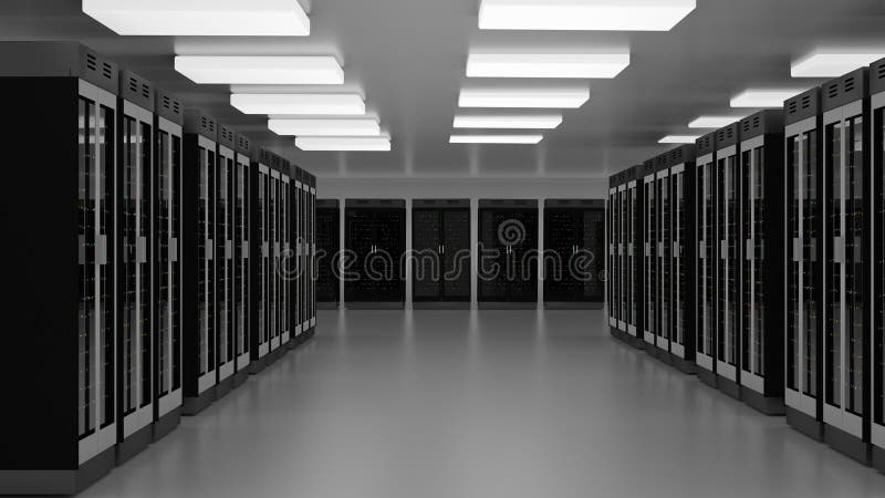 Server Room Data Center. Backup, Mining, Hosting, Mainframe, Farm and ...