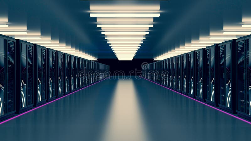 Computer rack servers stock illustration. Illustration of computer ...