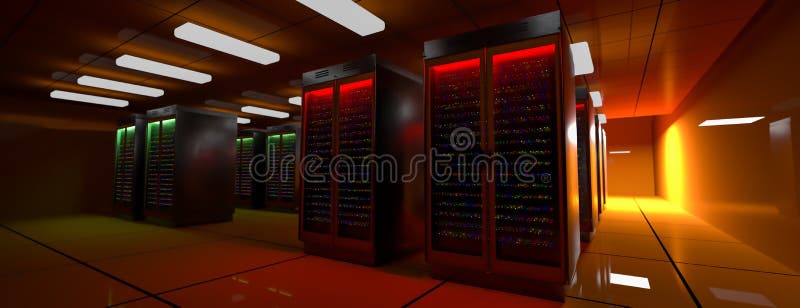 Server Room. Server Data Center. Backup, Mining, Hosting, Mainframe ...