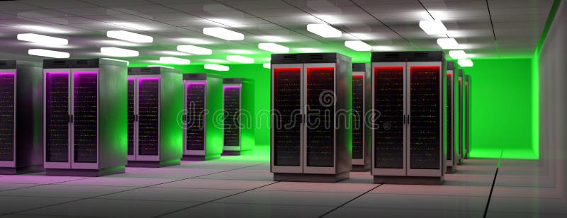 Server Room. Server Data Center. Backup, Mining, Hosting, Mainframe ...