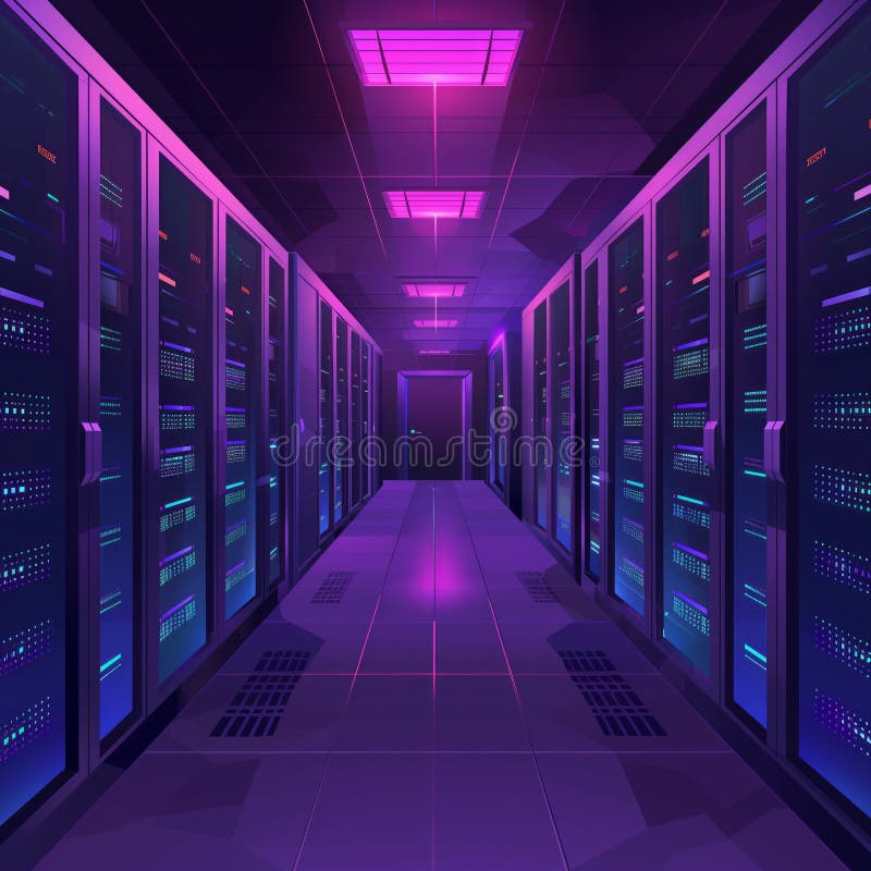 Server Room Data Center. Backup, Mining, Hosting, Mainframe, Farm and ...