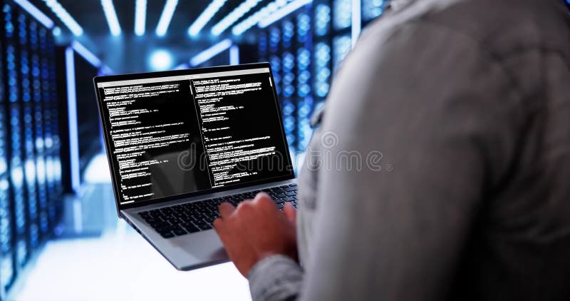 Server Room In Data Center Cloud Computer Engineer Stock Image Image
