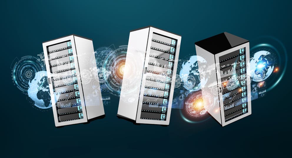 Data Center Server Database Grey Stock Illustrations – 931 Data Center ...