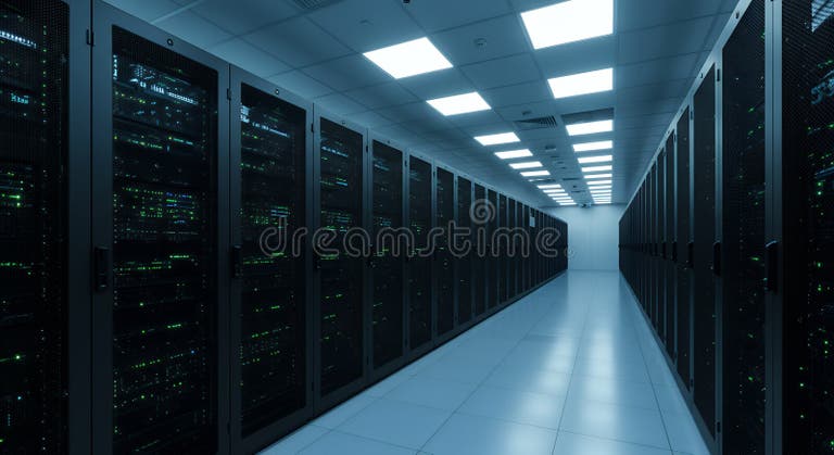Server Room: Data Center Infrastructure, Cloud Computing Powerhouse ...