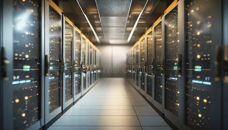 Server Room Data Center with Rows of Server Racks Stock Illustration ... Server Room Data Center with Rows of Server Racks Stock Illustration ...