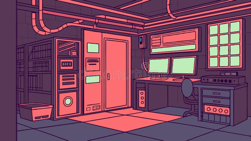 Server Room Data Center Tech Infrastructure Network System Vector Design Generative Ai Stock