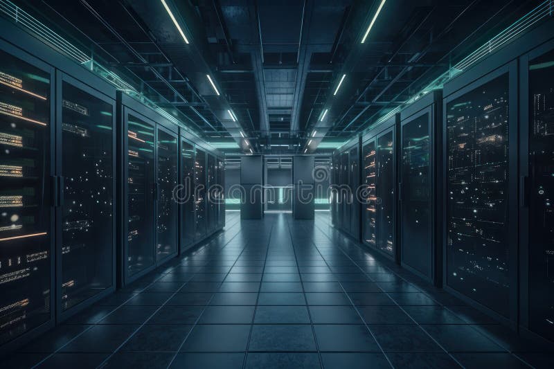 Server Room in the Data Center. it Technology Concept Stock ...