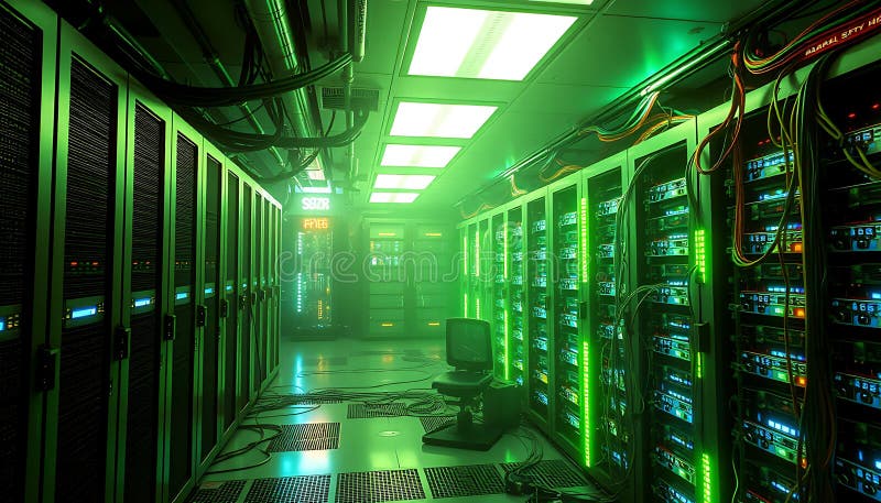 Server Room Data Center, Technology Infrastructure, Network, Computing, it, Stock Photo ...