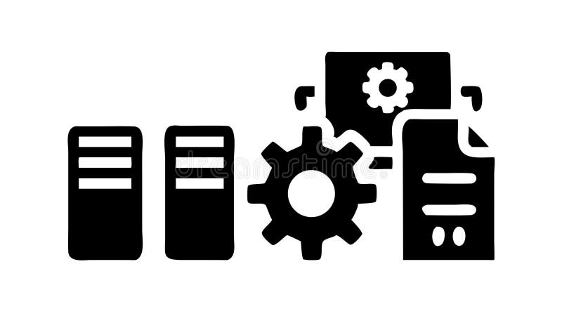 Server Room Data Management Icon for it Infrastructure, Vector Design ...