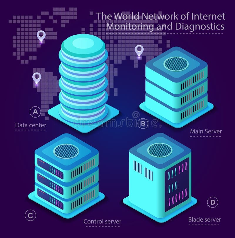 Data server network stock vector. Illustration of cluster - 133922694