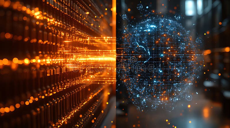 Server Room Data Sphere Transfer, Network, Digital, Technology, Future ...