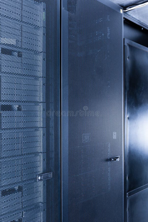 Server Room with Data Storage Hardware Stock Photo - Image of center ...