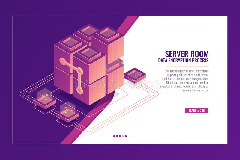 Server Room, Data Transmission, Datacenter and Database Banner ...