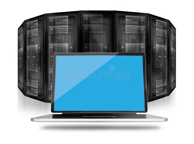 Server Room Datacenter stock illustration. Illustration of ethernet ...
