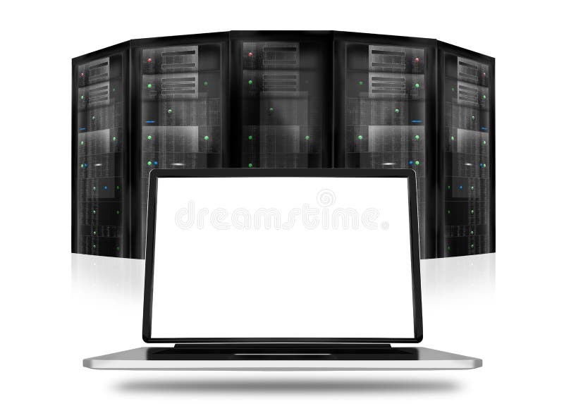 Server Room Datacenter stock illustration. Illustration of computer ...