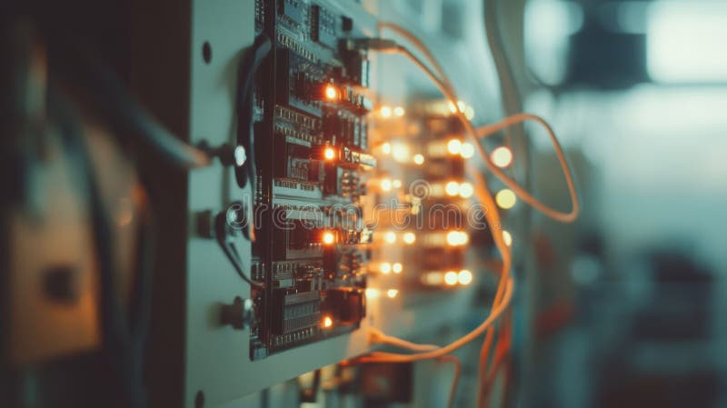 Server Room Equipment Blinking and Showing System is Working Stock ...