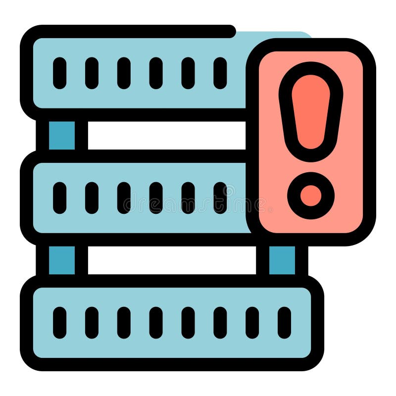 Server Room Error Alert Showing System Failure and Risk Stock Vector ...