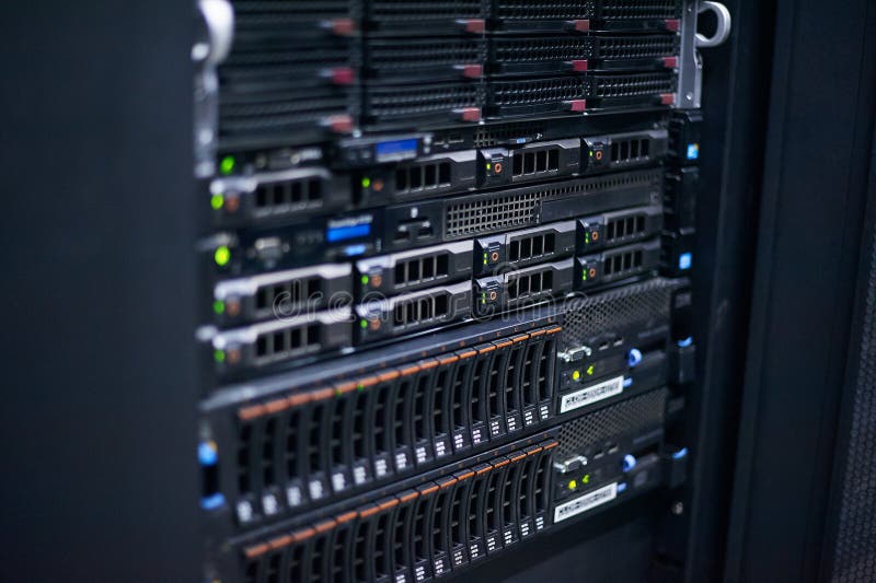 Server Room Full of Racks and Servers Stock Photo - Image of full ...