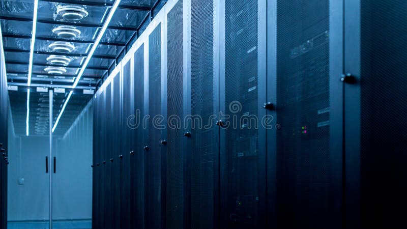 Server Room Full of Racks and Servers Stock Photo - Image of computer ...