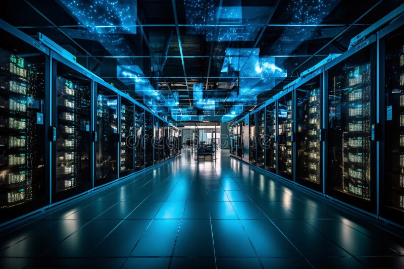 Server Room: a Glimpse Inside the Heart of Technology Stock ...