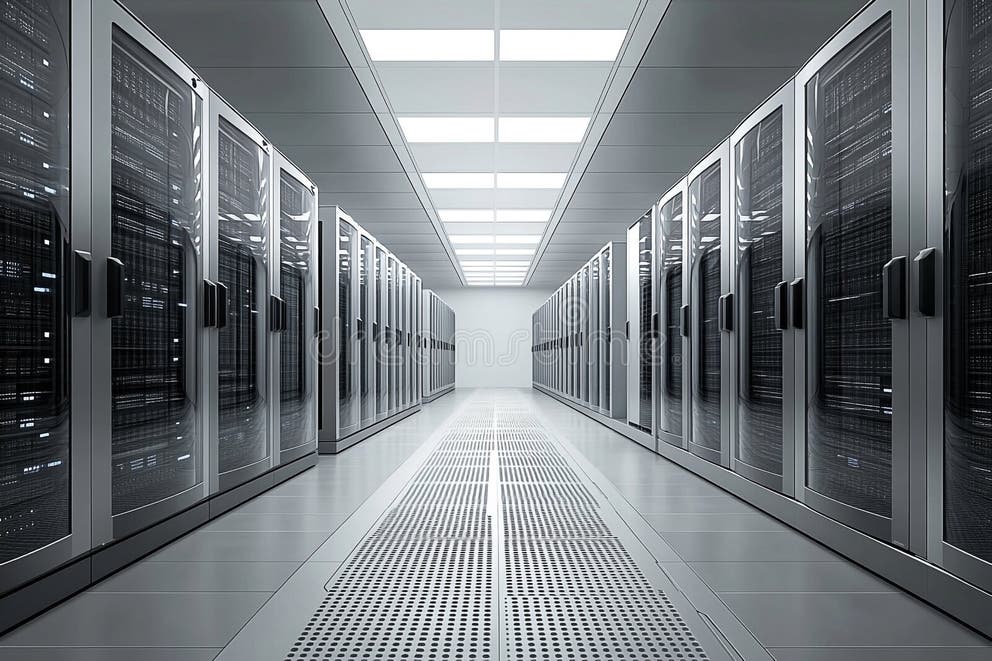 Server Room: High-Tech Data Center Infrastructure for Cloud Computing ...