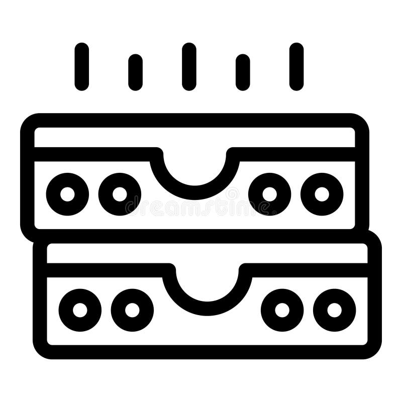 Server Room Icon Showing Hot Data Center Storage Stock Illustration ...