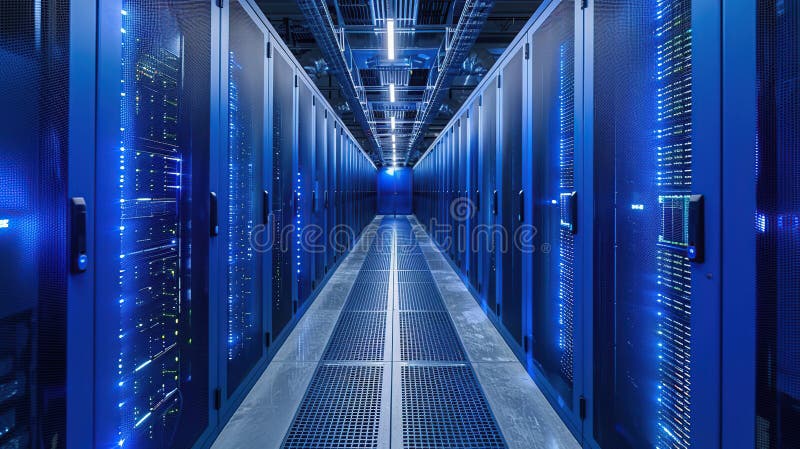 Server Room Interior stock illustration. Illustration of rows - 328133067