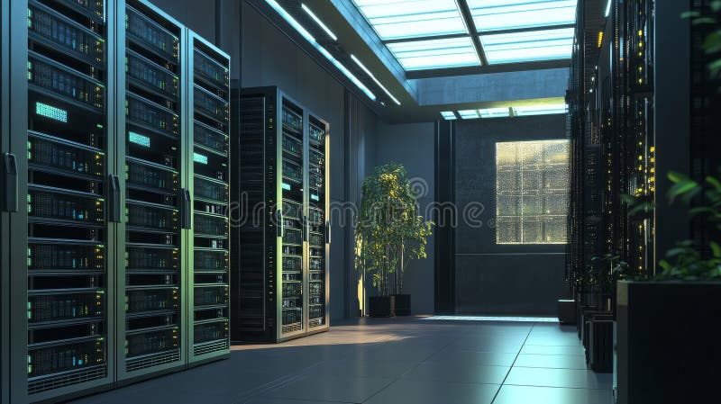Server Room Modern Data Center Corridor,Digital Infrastructure,Cloud ...