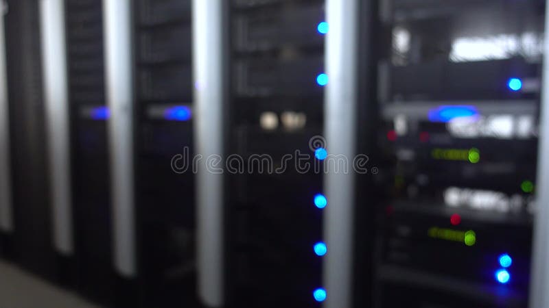 Server Room Network Communications Server Cluster in a Server Room ...