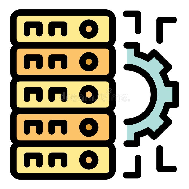 Server Room Optimization Showing Big Data Management Process Stock ...