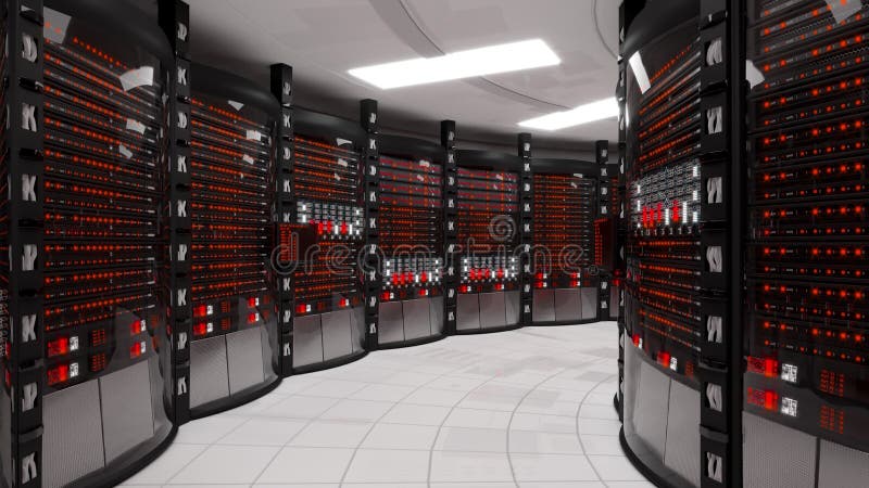 Server Room and Rack Servers with Server Error Stock Footage - Video of ...