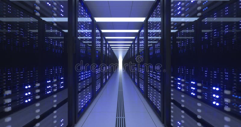 Server Room Datacenter Crypto Currency Mining Farm Stock Footage ...