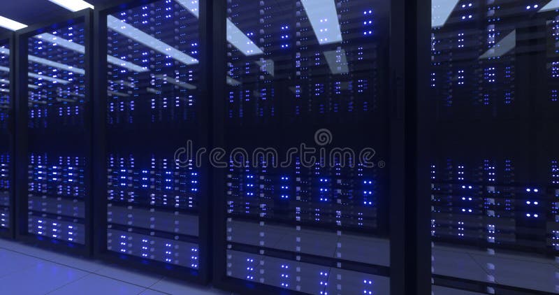 Server Room Datacenter Crypto Currency Mining Farm Stock Footage ...