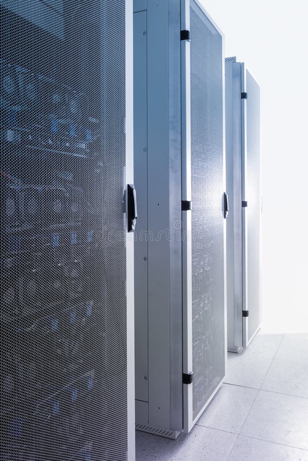 Server Room with Racks in Internet Data Center Stock Image - Image of ...